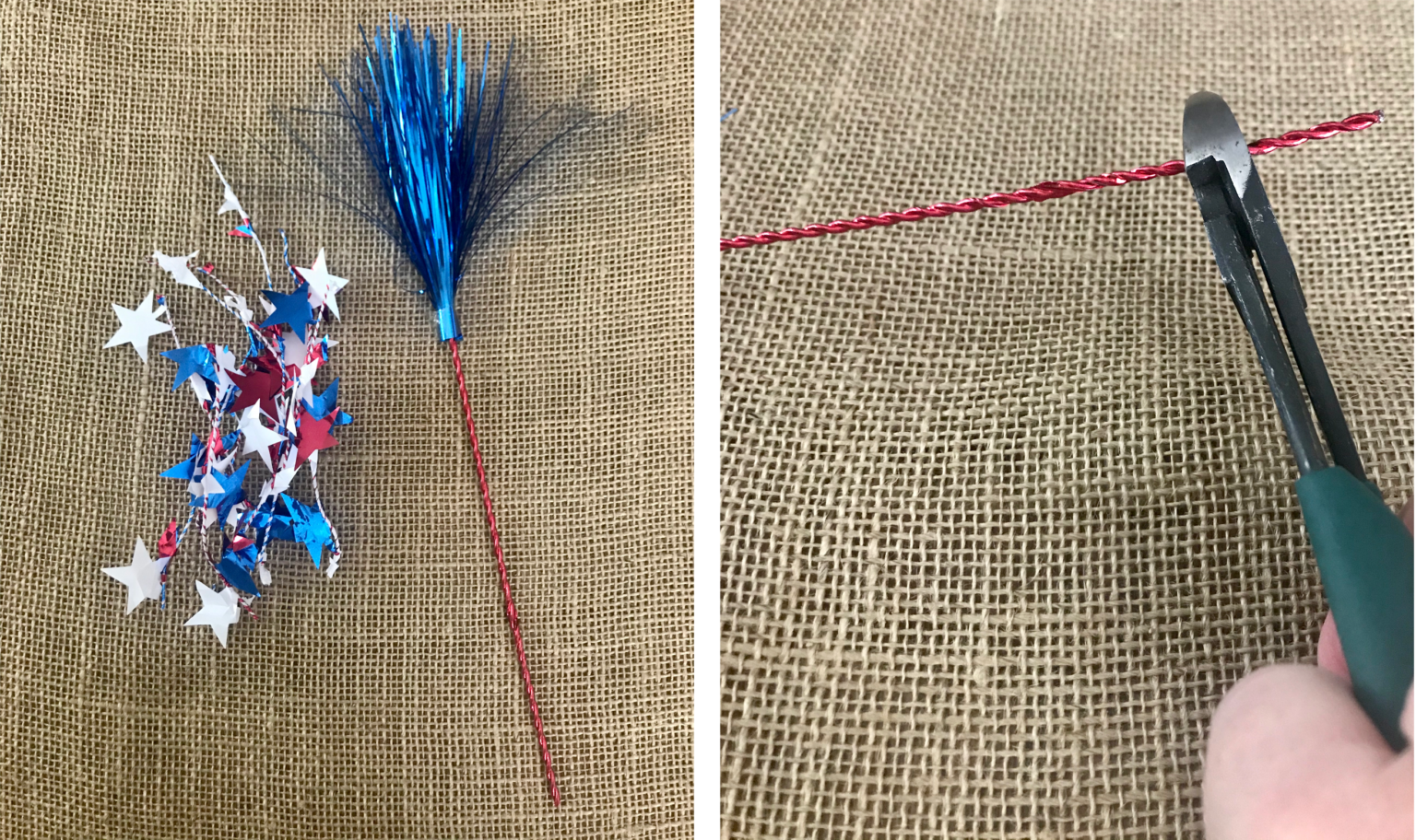 Easy DIY Firecrackers - Toilet Paper - Fabric - Patriotic - Free Directions